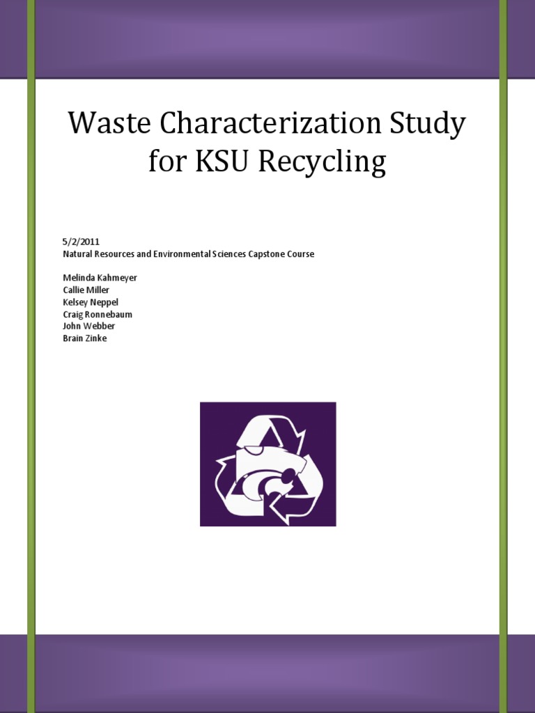 Waste Characterization Study Fork Sure Cycling | PDF | Municipal Solid ...