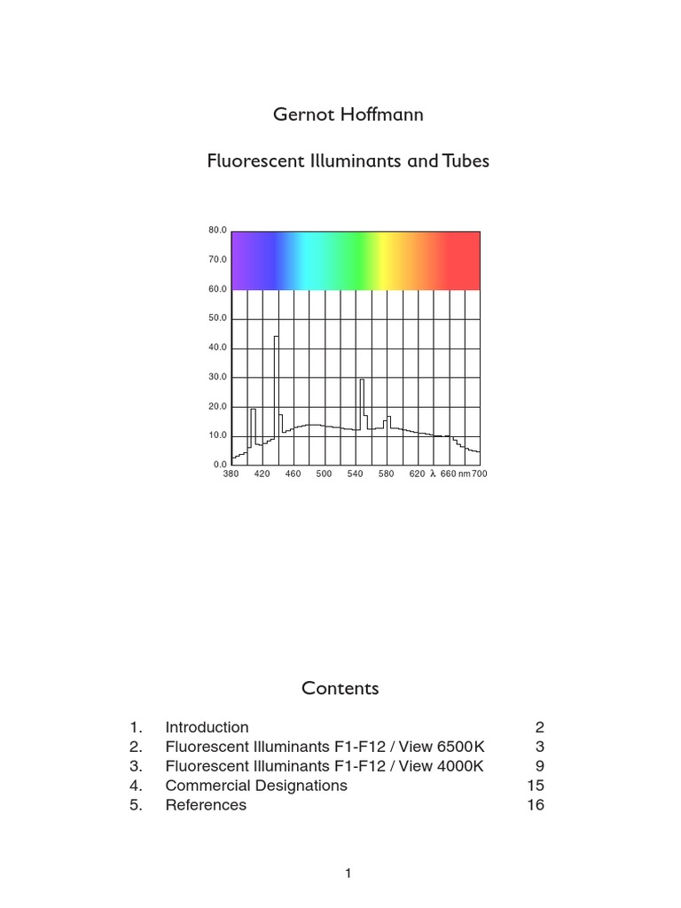 Fluorescent Illuminants and Tubes | PDF | Rgb Color Model | Optics