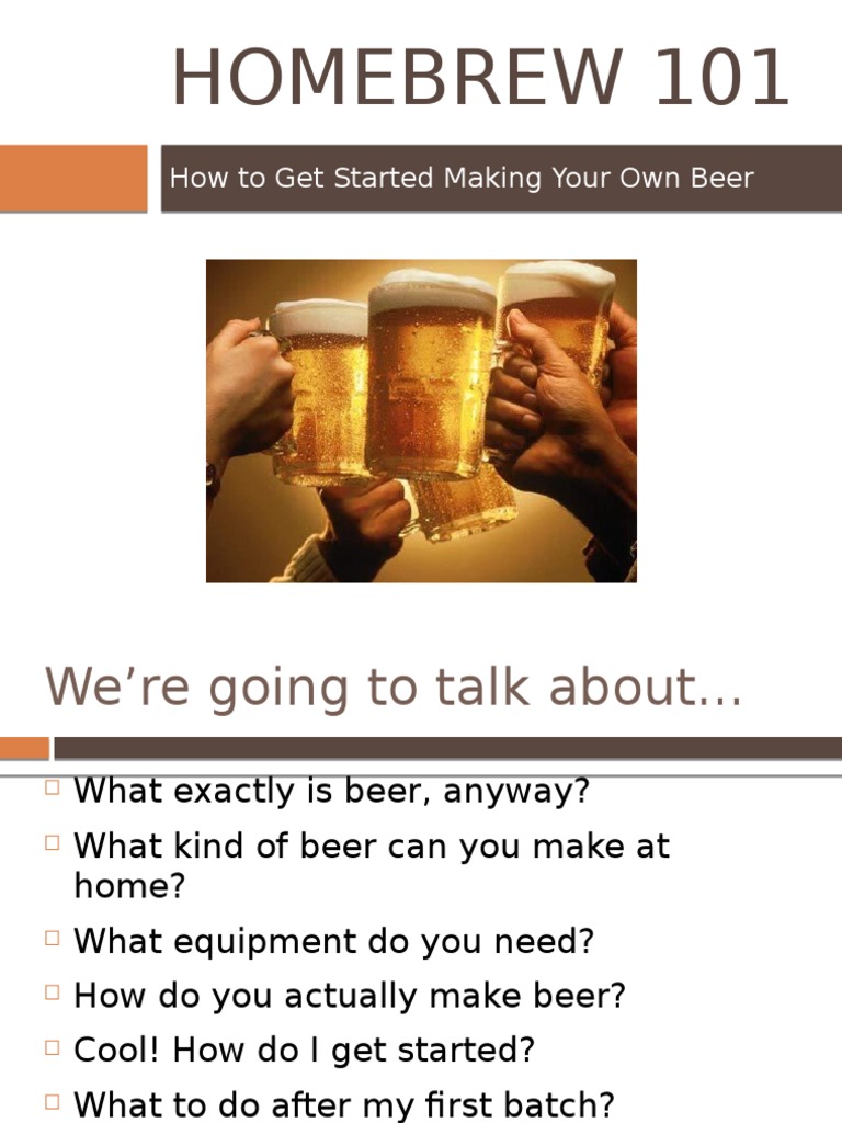 Homebrewing Basics for Beginners | PDF | Beer | Homebrewing