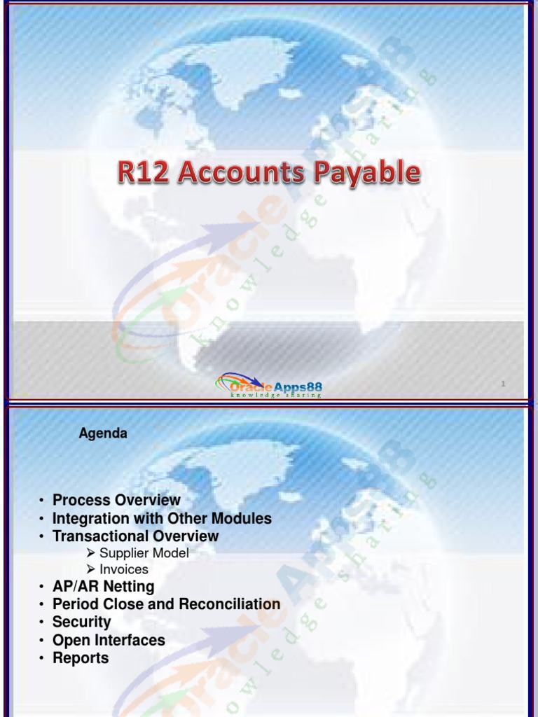 Oracle R12 Account Payables | PDF | Invoice | Accounts Payable