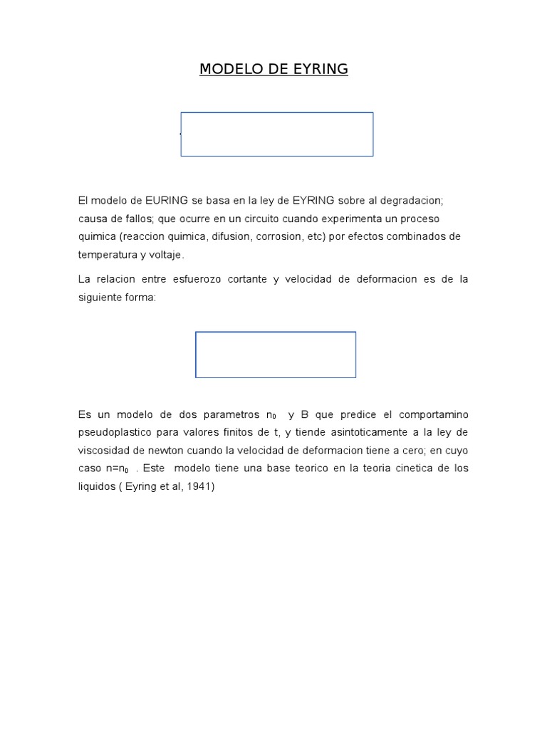 Modelo de Eyring | PDF