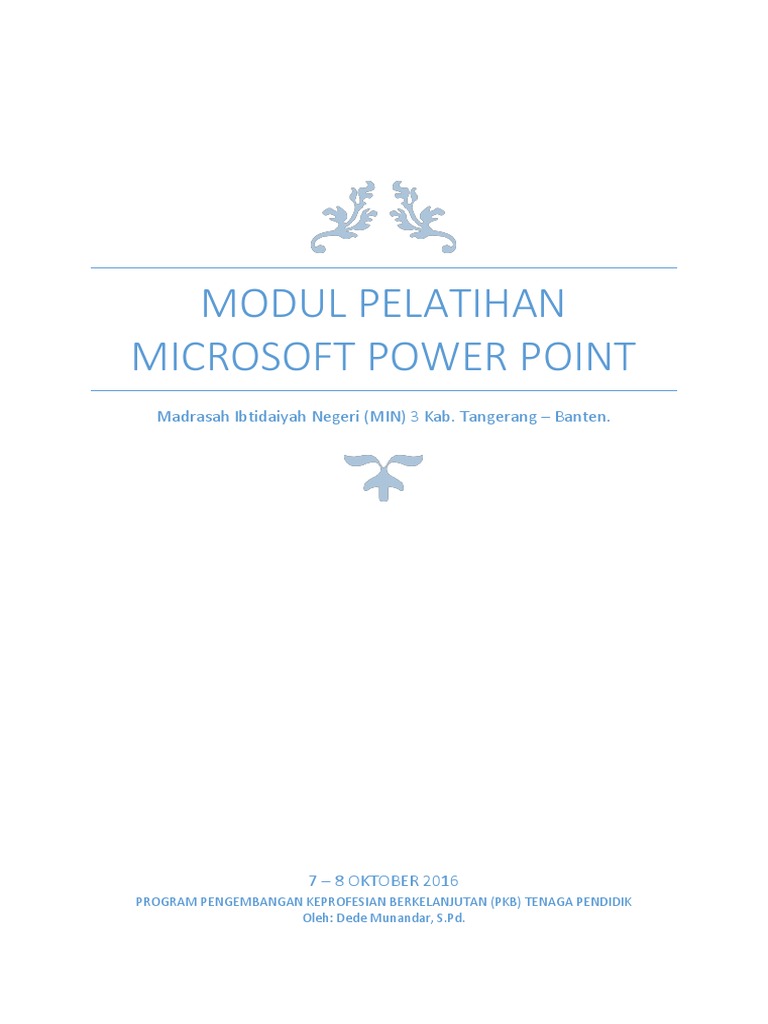 Modul Pelatihan Microsoft Power Point | PDF