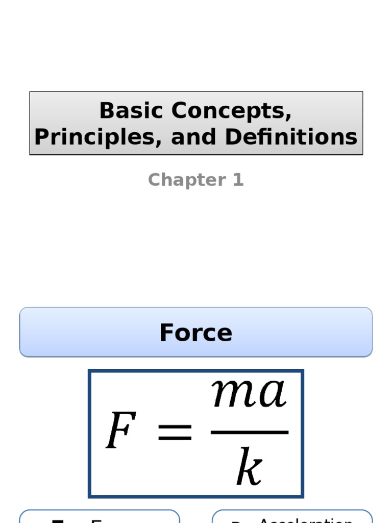 Basic Concepts of Force and Density | PDF | Science & Mathematics