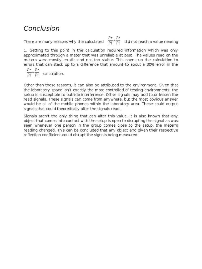 Conclusion Report 7 | PDF
