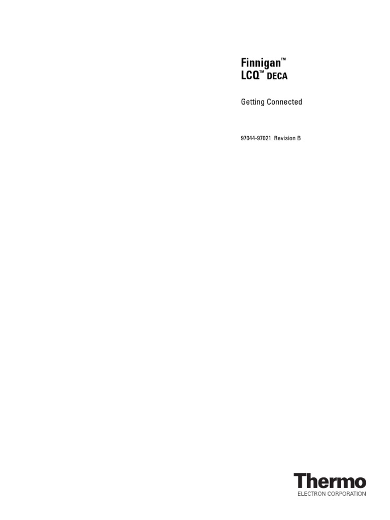 LCQ Deca Getting Connected | PDF | Electromagnetic Compatibility ...