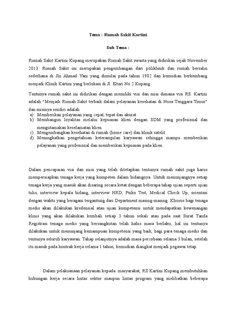 Naskah Talk Show RS. Kartini | PDF