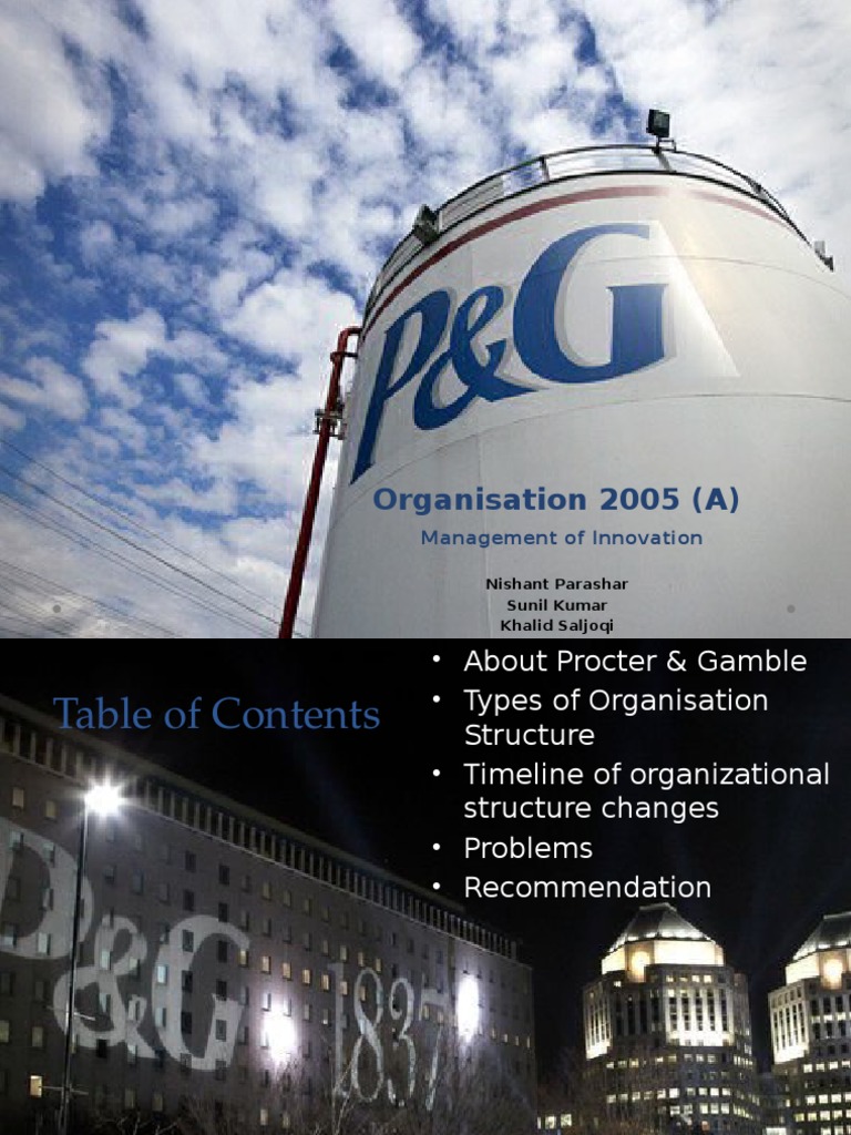 P&G Organisation 2005 | PDF | Organizational Structure | Strategic ...