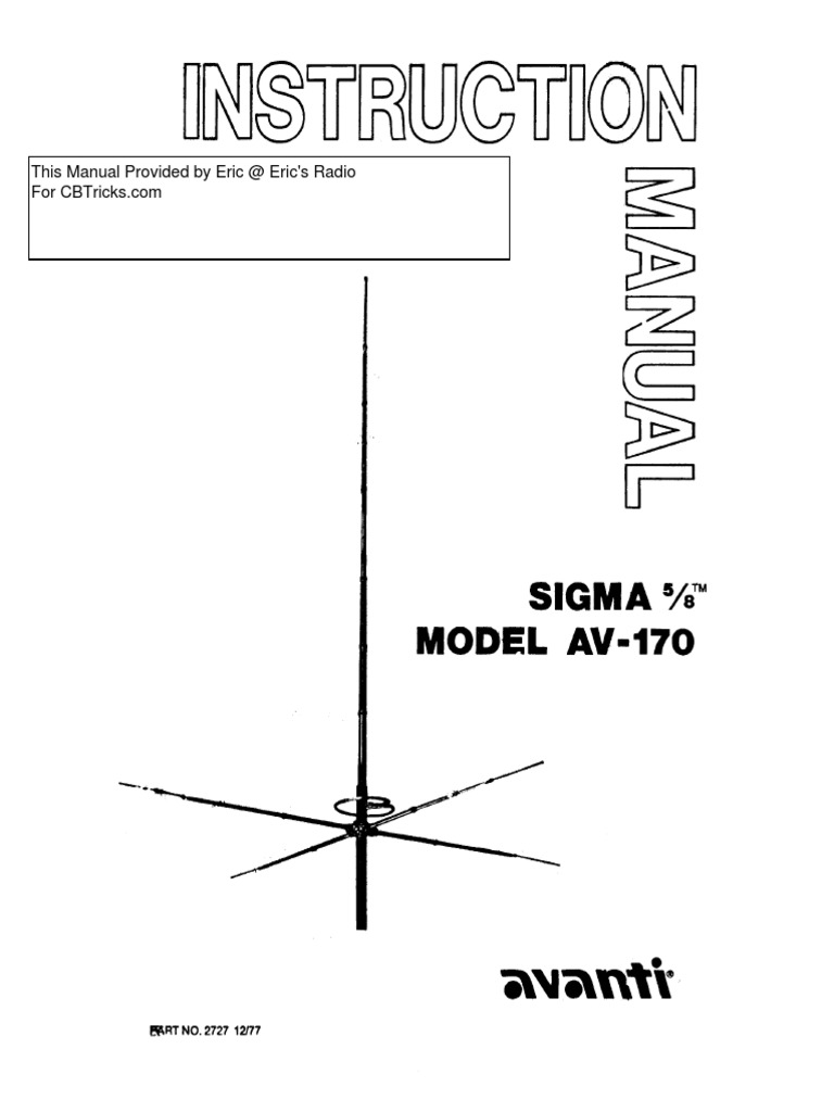 Avanti Av170 Om | PDF | Science & Mathematics | Technology & Engineering