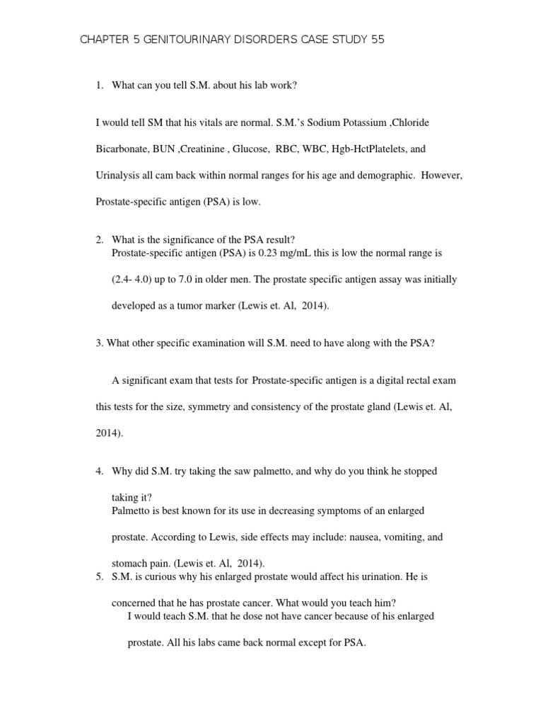 Case Study 55-3 | PDF | Prostate | Urology