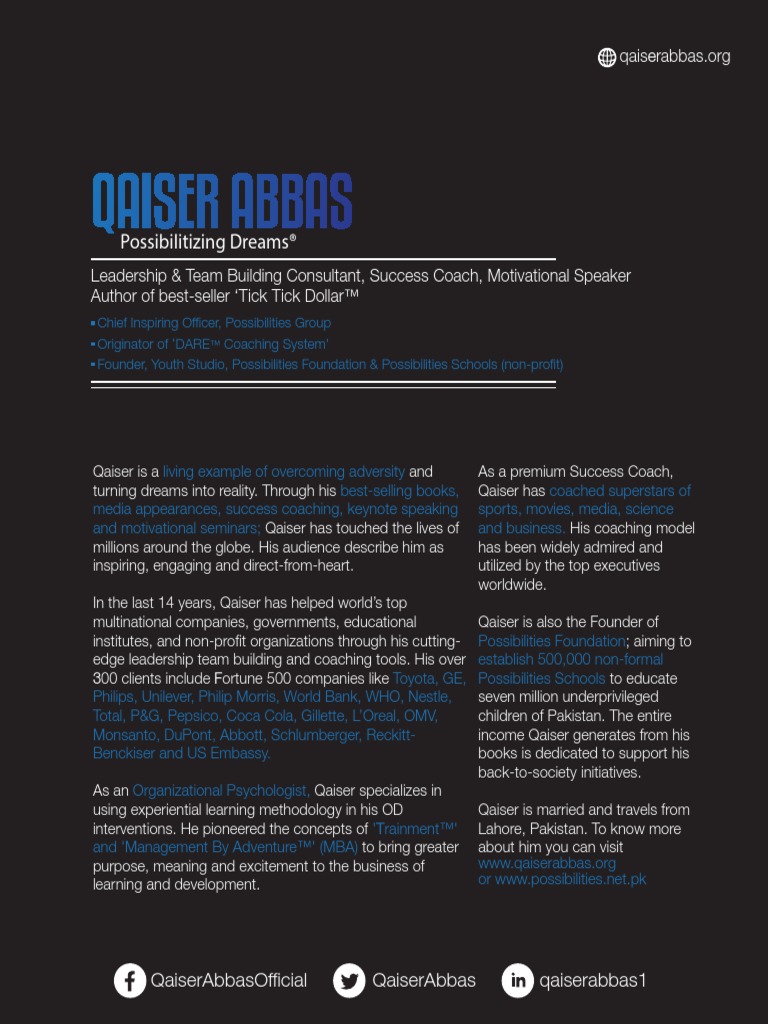 AITS - Qaiser Abbas Profile | PDF | Psychological Concepts ...