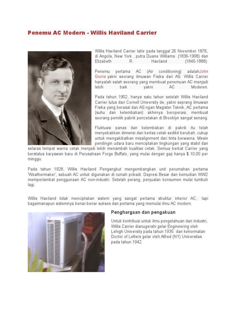Penemu AC Modern | PDF | Sejarah