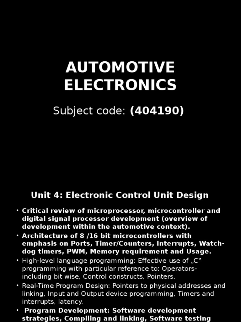 Automotive Electronics Ecu Design And Diagnostics Pdf Anti Lock