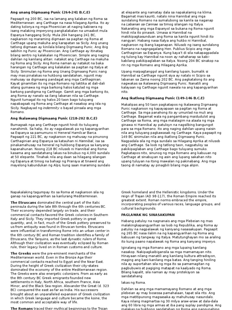 Ang Digmaang Punic | PDF