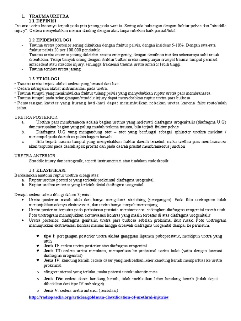 Trauma Uretra | PDF