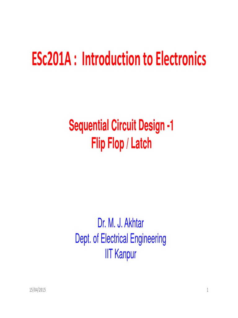 Sequential Circuit Design and Flip Flops - Unlocked | PDF | Electronic ...