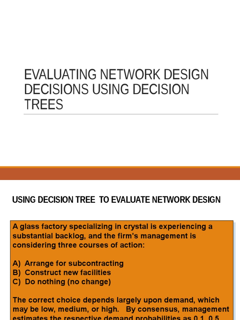 Kuliah Evaluating Network Design Decisions Using Decision Trees | PDF ...