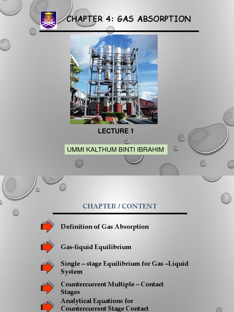 Gas Absorption PDF | Download Free PDF | Absorption (Chemistry) | Gases