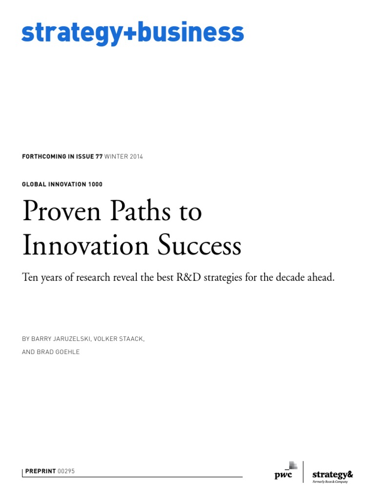 Proven Paths To Innovation Success | PDF | Innovation | Research And ...