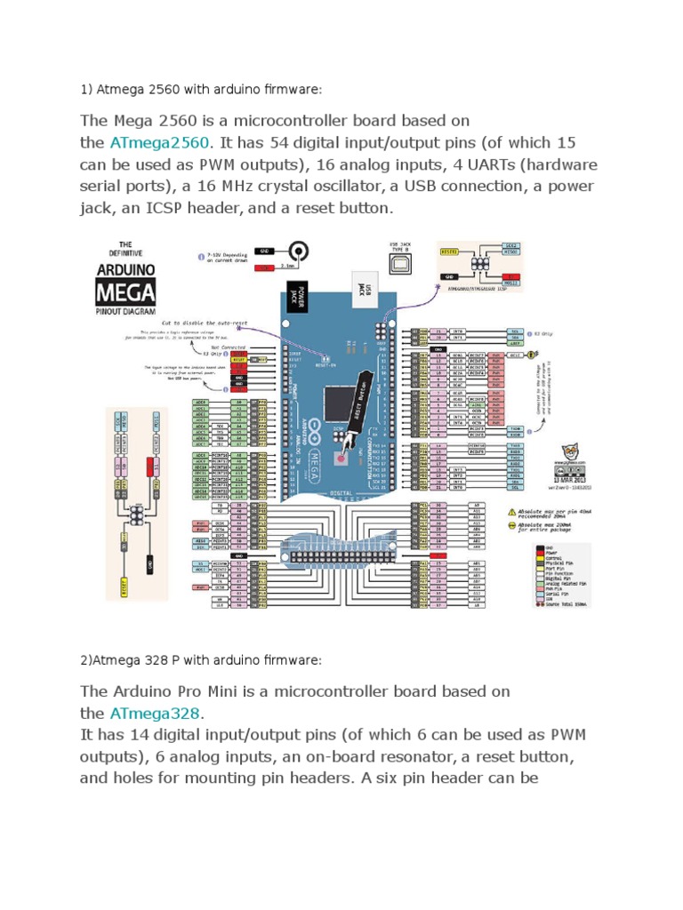 Atmega2560: 1) Atmega 2560 With Arduino Firmware | PDF