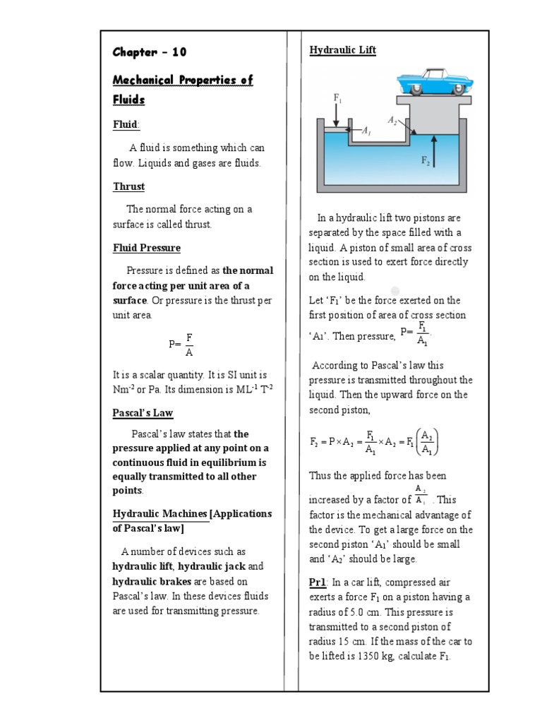Chapter 10 - Fluids | PDF | Surface Tension | Pressure