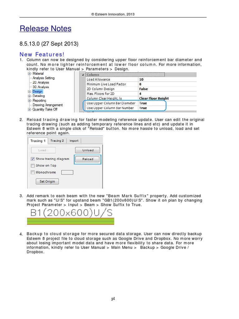 Esteem Note | PDF | Beam (Structure) | Column