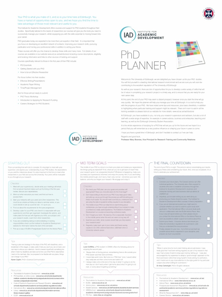 PHD Planner | PDF