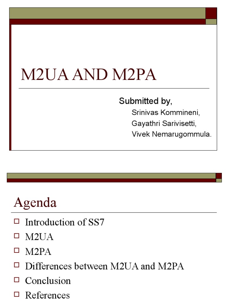 M2UA AND M2PA: A CONCISE GUIDE TO SS7 PROTOCOLS OVER IP | PDF ...