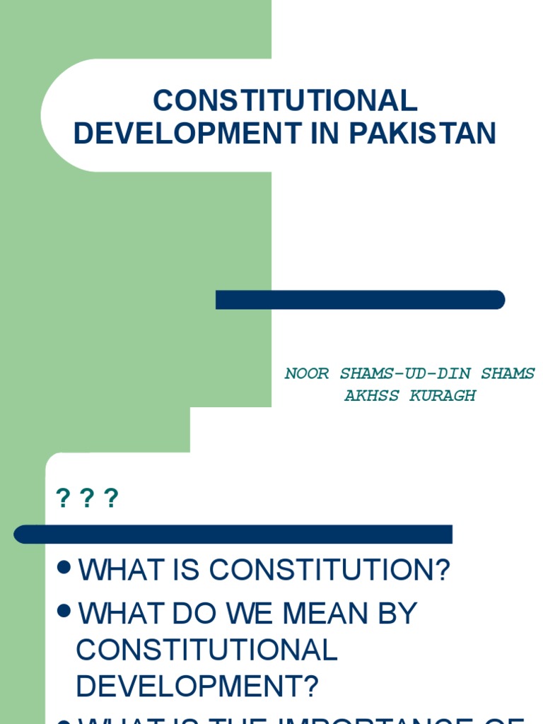 Constitutional Development in Pakistan | PDF | Ulama | Pakistan