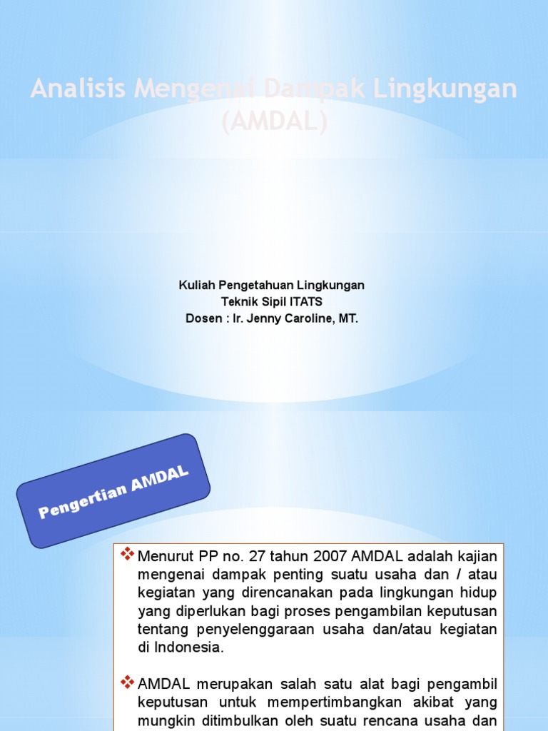AMDAL (Pertm.10 Sipil) | PDF