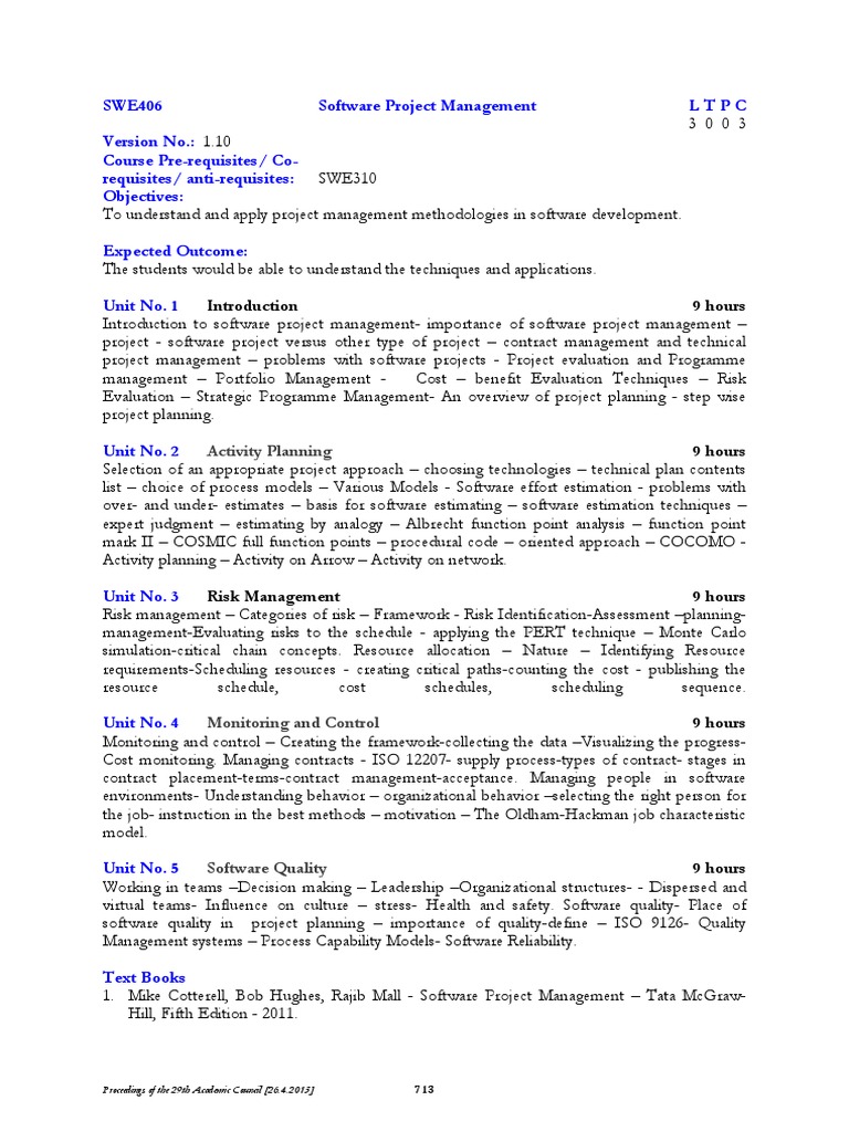 Software Project Management | Download Free PDF | Project Management | Systems Engineering