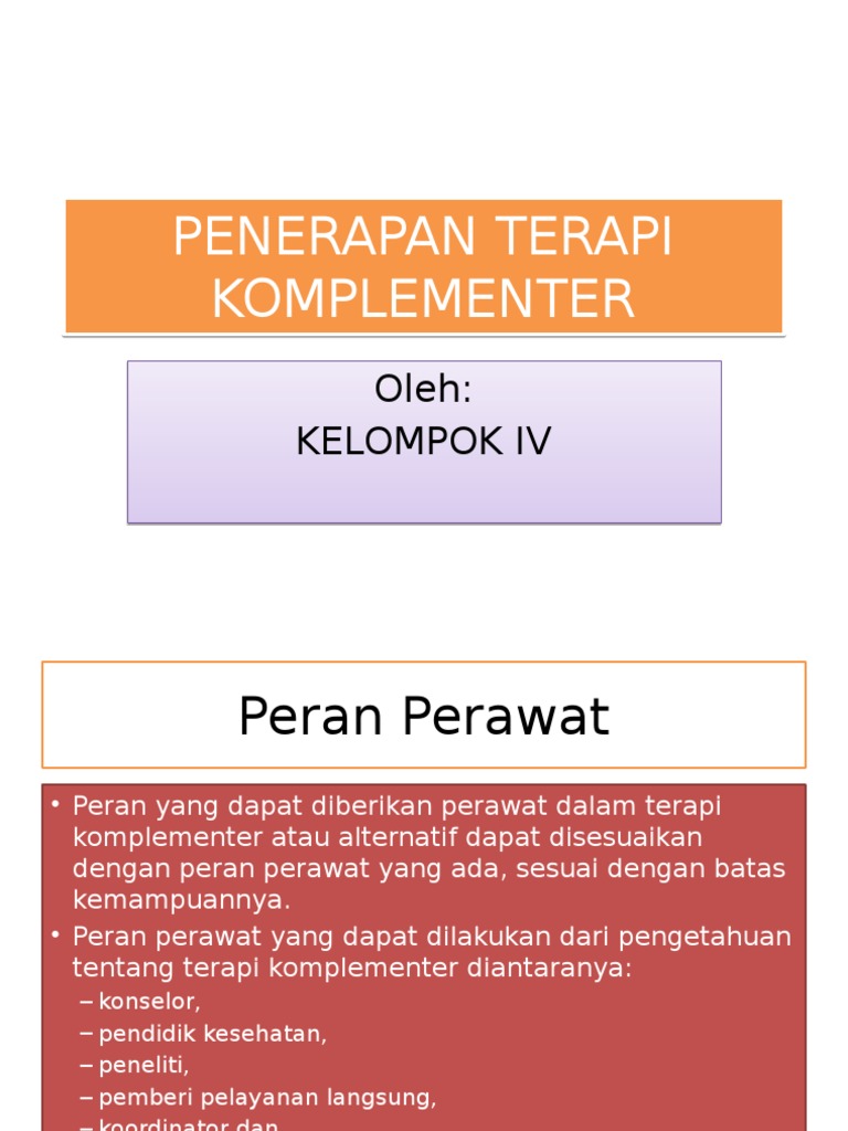 Penerapan Terapi Komplementer | PDF