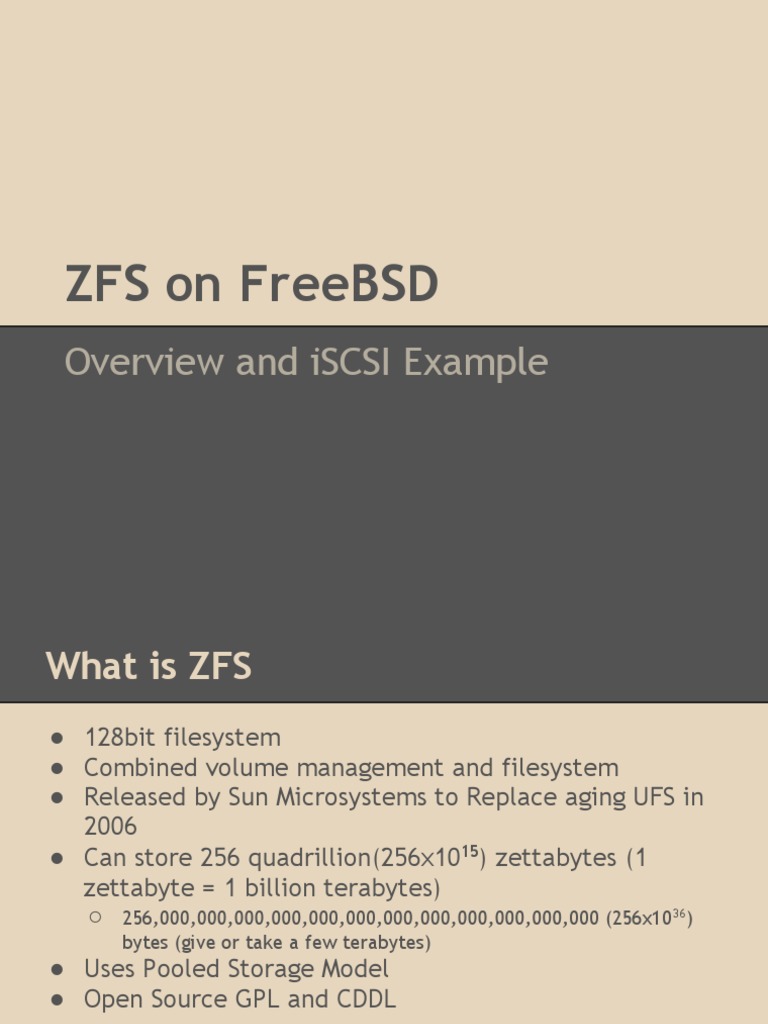 ZFS On FreeBSD | PDF | Information Storage | Information Retrieval
