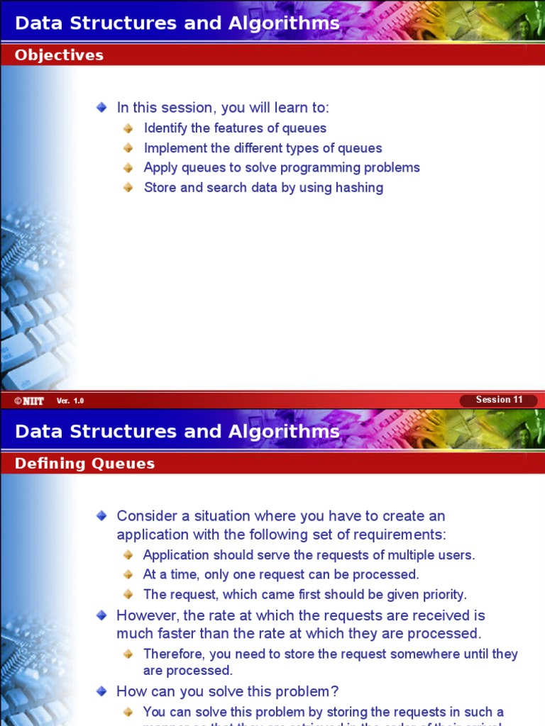 08 Ds And Algorithm Session 11pps Pdf Queue Abstract Data Type Array Data Structure