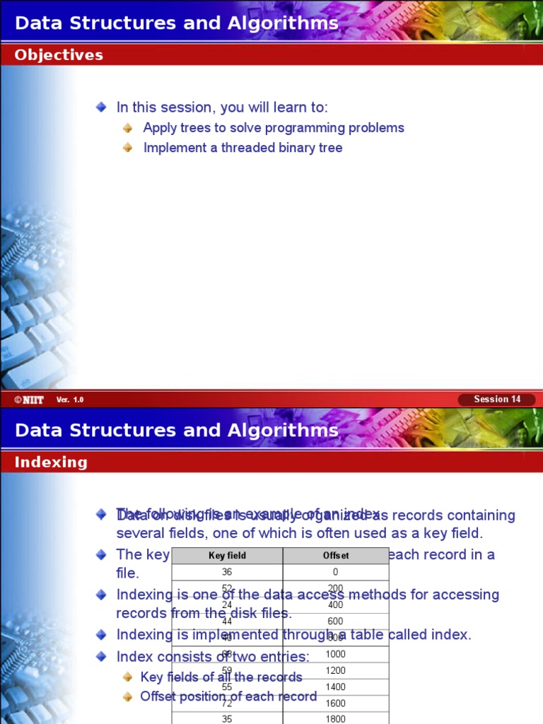 10 - DS and Algorithm - Session - 14.pps | PDF | Database Index | Computer Programming
