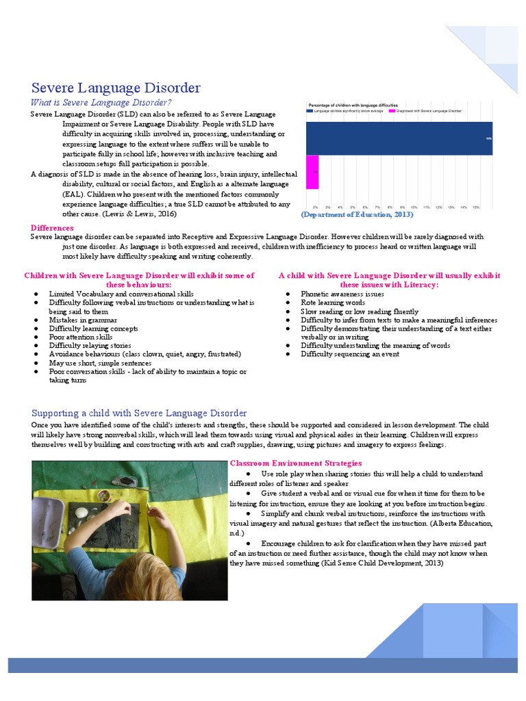 Severe Language Disorder | PDF | Speech Language Pathology | Reading ...