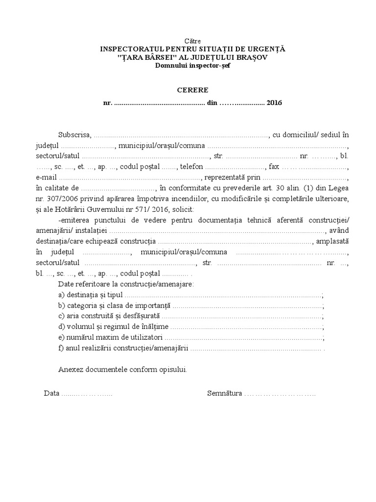 CERERE Solicitare Negatie ISU | PDF