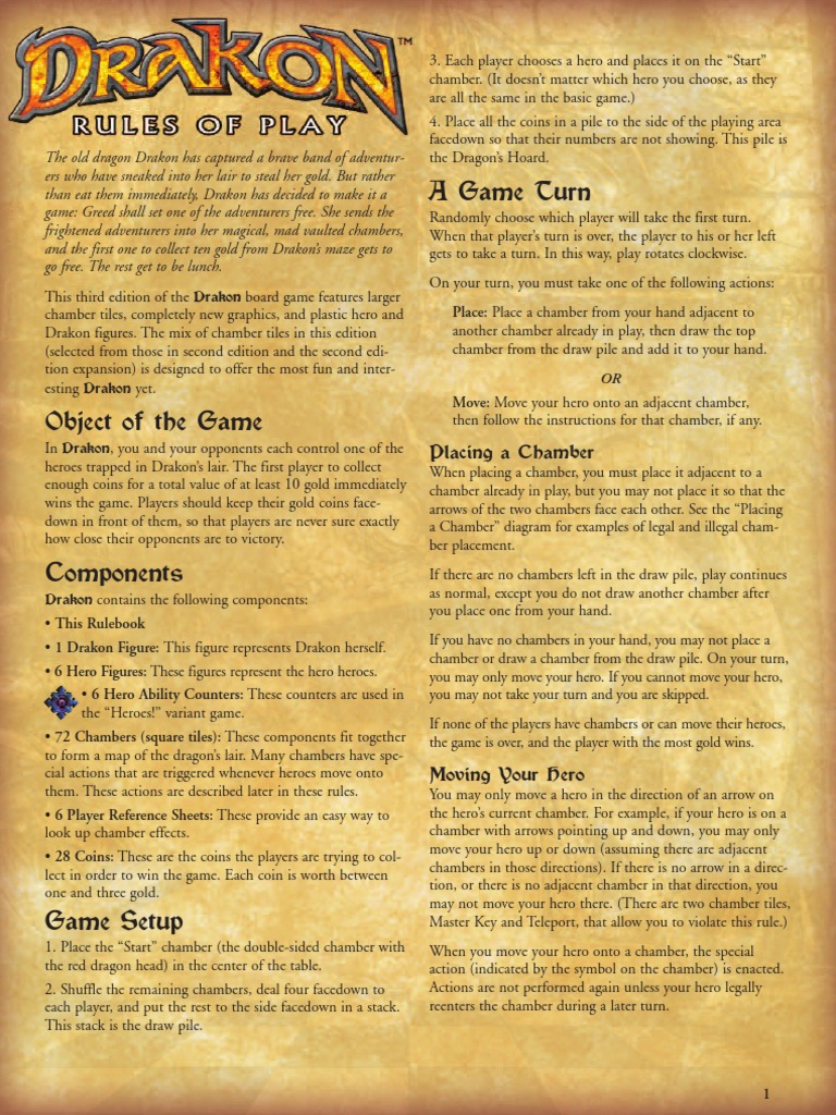 Drakon Rules PDF | PDF | Leisure