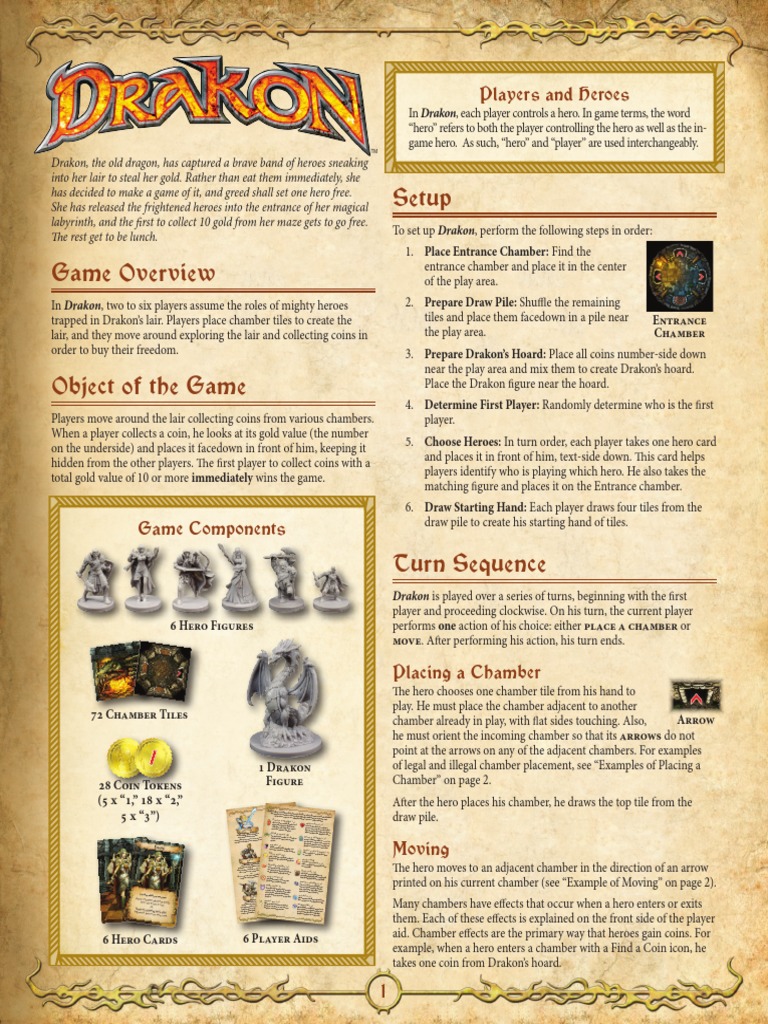 Tj09 Drakon Rulesheet Eng | PDF | Tabletop Games | Gaming