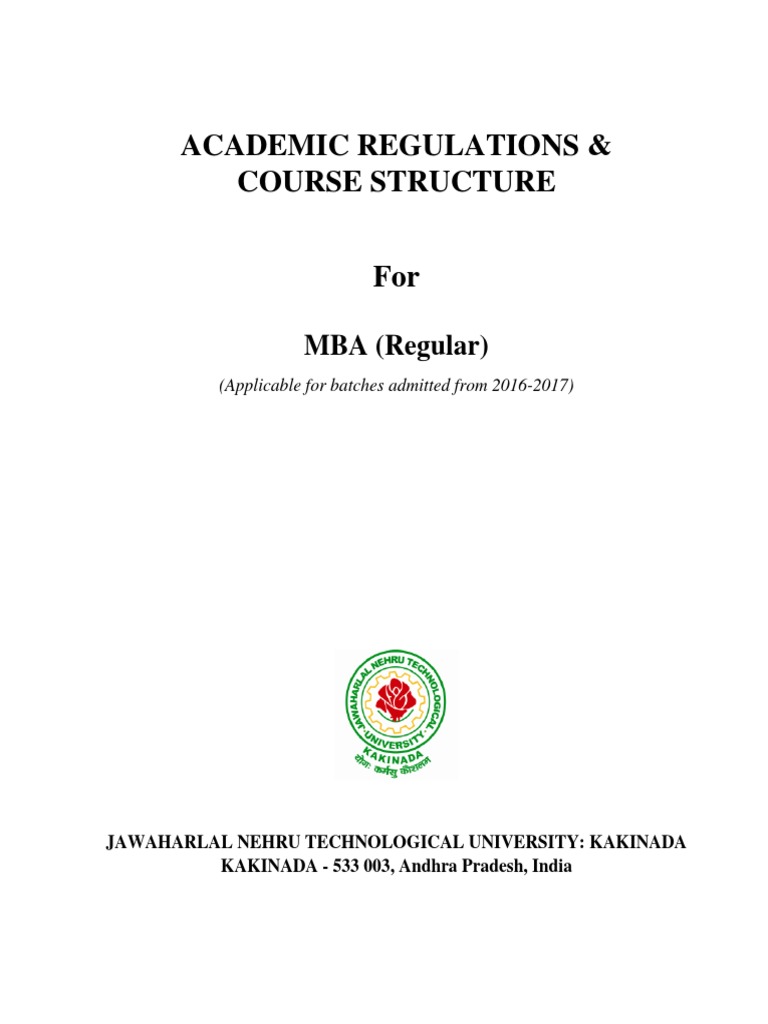 Jntuk R16 Course Structure MBA | PDF | Human Resource Management ...