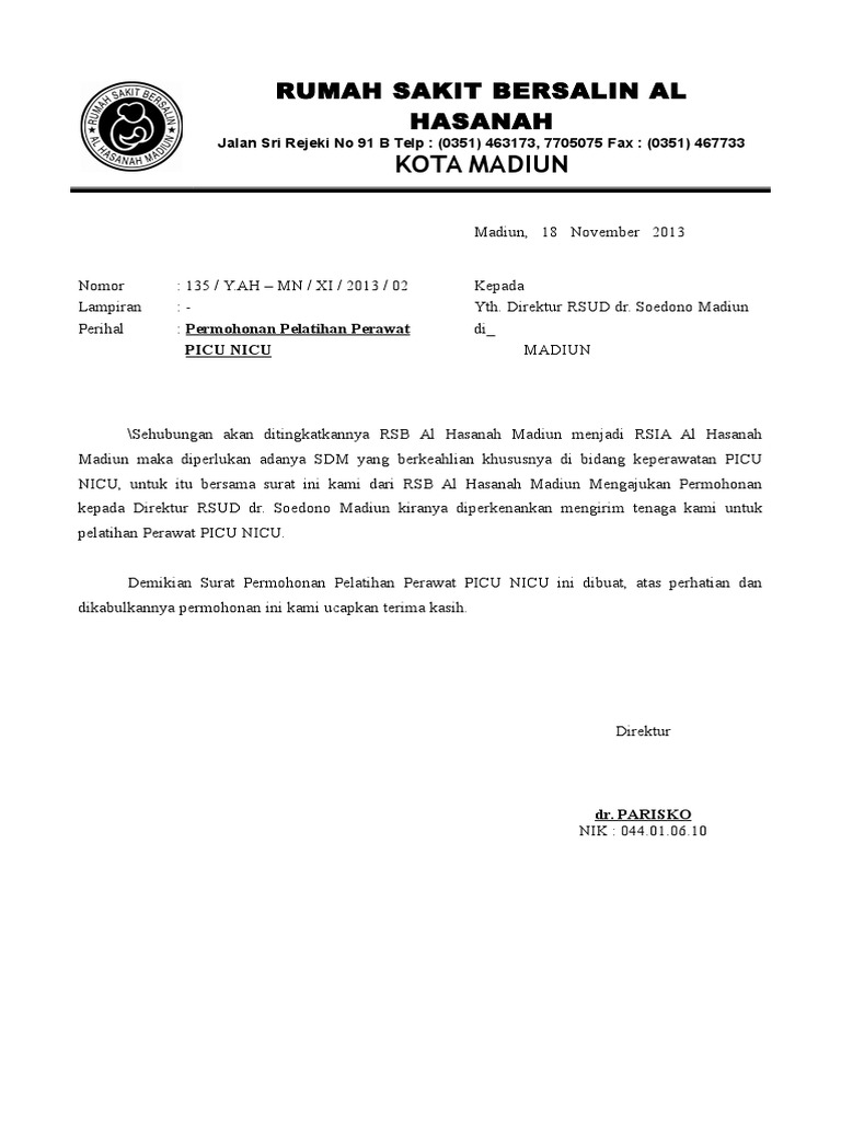 Surat Permohonan Pelatihan Picu Nicu 2013 | PDF | Pengelolaan Keuangan ...