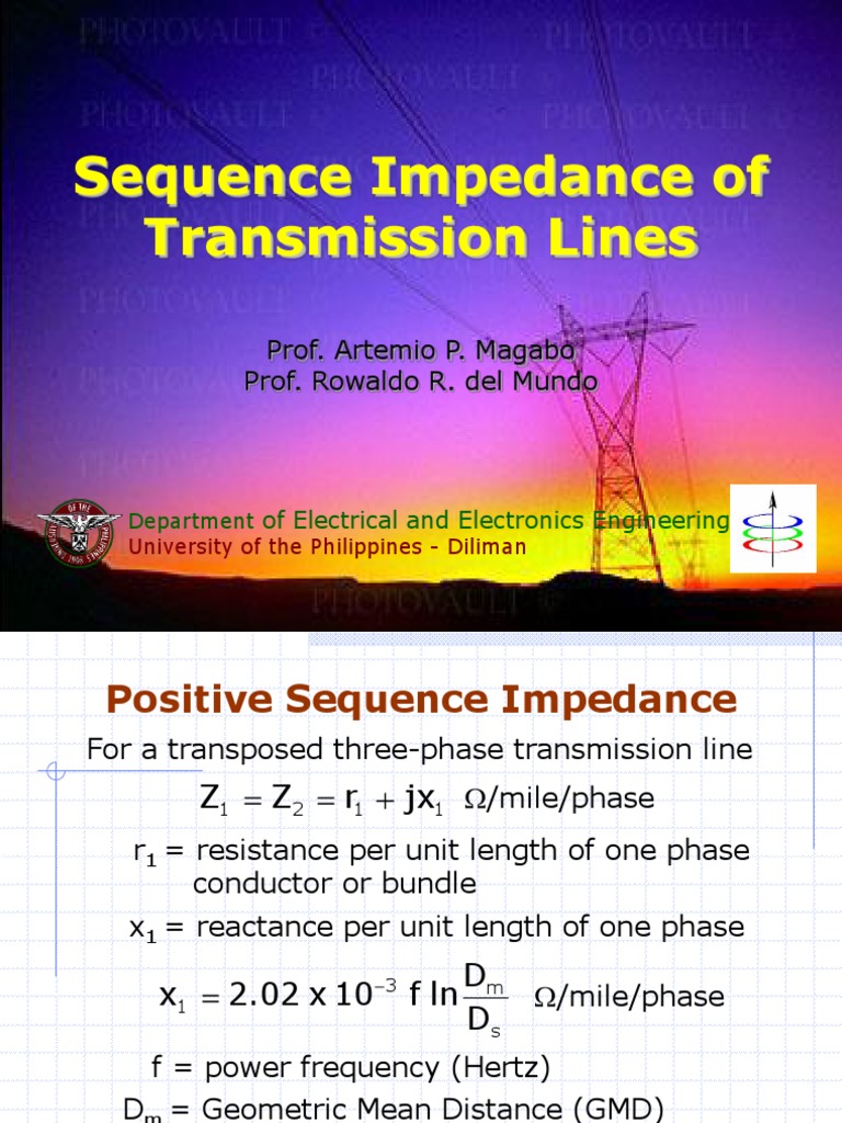 Sequence Impedance in Transmission Lines | PDF | Inductance ...