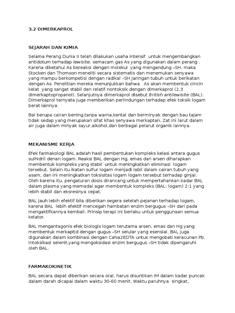 Ringkasan Dimerkaprol | PDF