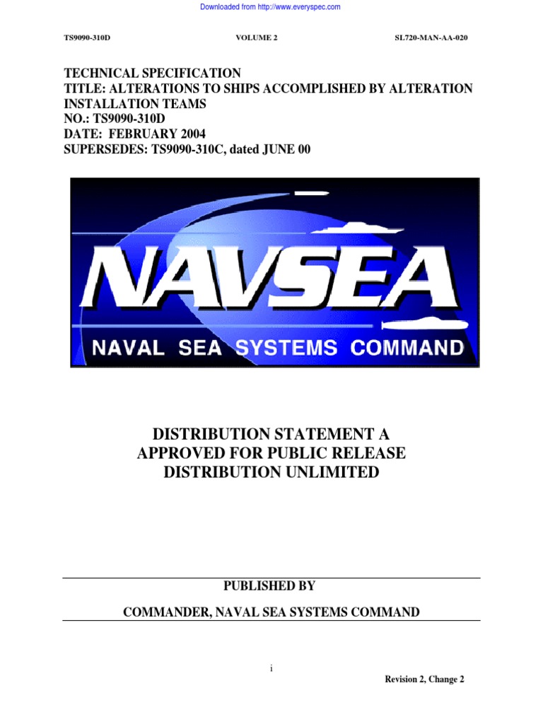 Guidelines for Naval Ship Alterations and Installations by Alteration ...