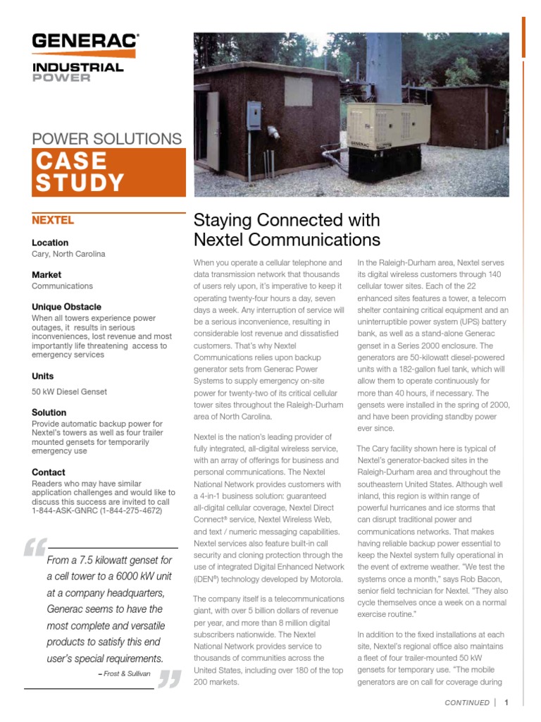 Case Study: Staying Connected With Nextel Communications | PDF ...
