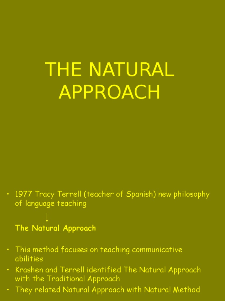 The Natural Approach | PDF | Language Acquisition | Psycholinguistics