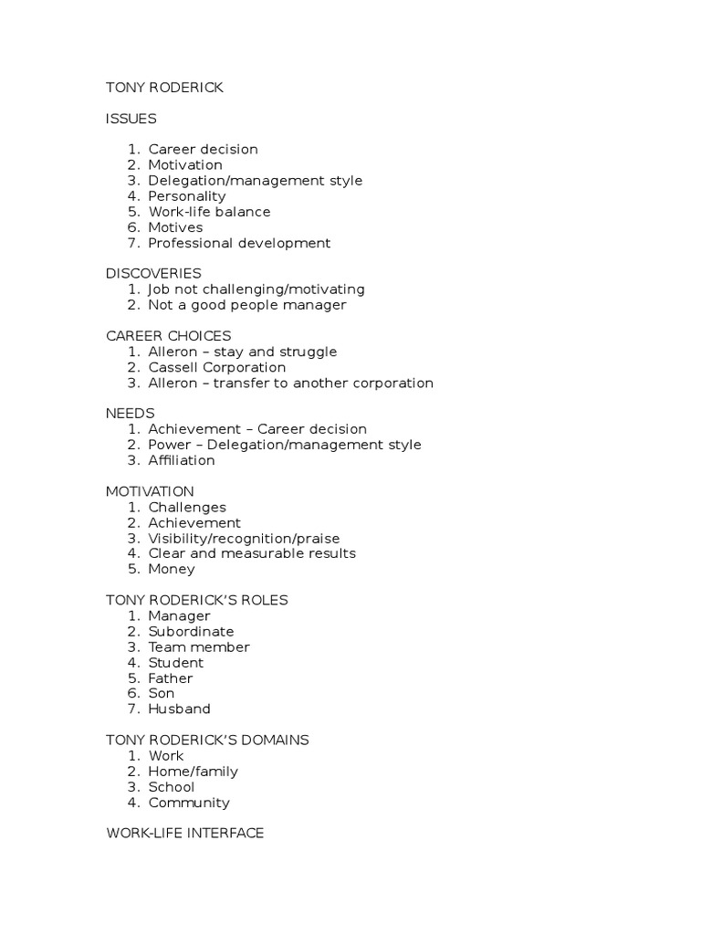 Motives and Motivation - Tony Roderick | PDF | Motivation | Motivational