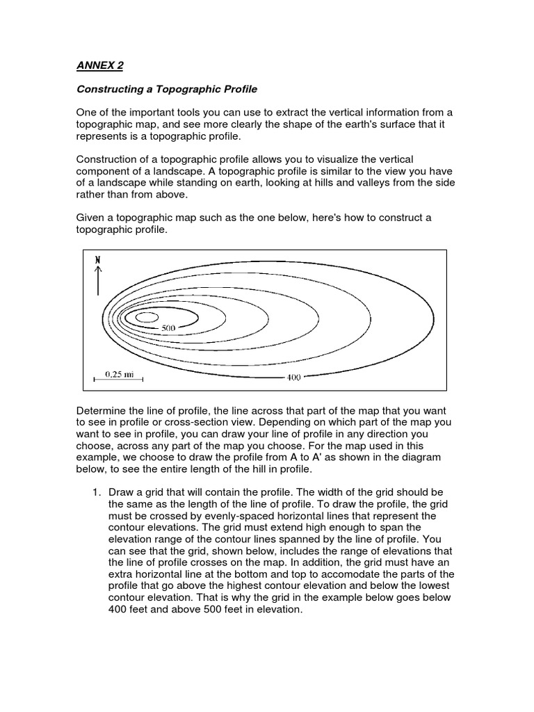 Constructing a Topographic Profile Guide | PDF | Contour Line | Topography