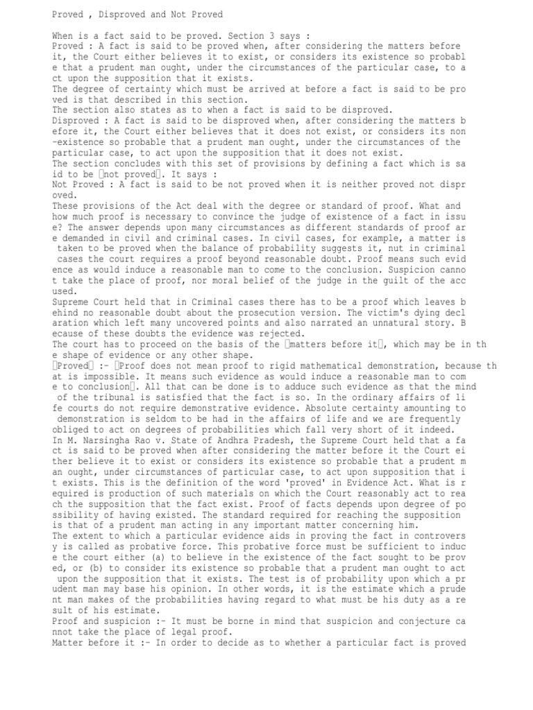 Legal Standards of Proof | PDF | Social Science | Philosophy