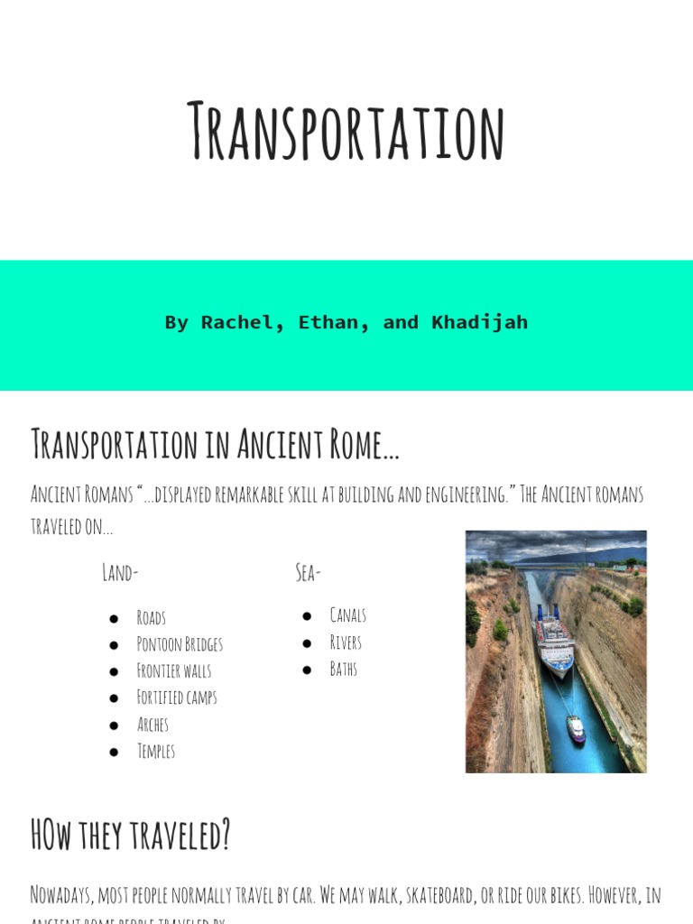 Ancient Roman Transportation | PDF | Travel