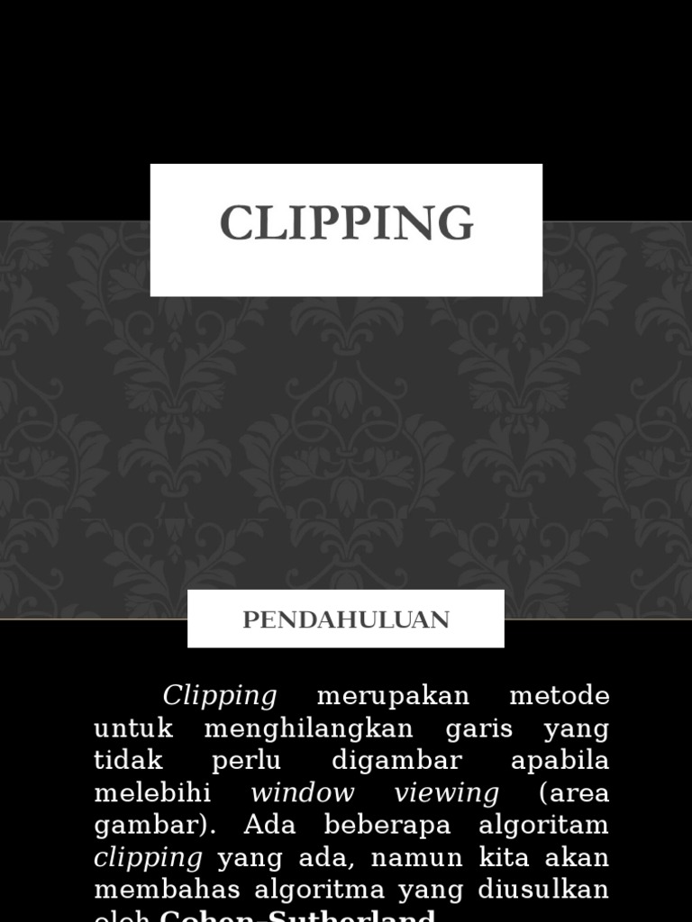 Algoritma Clipping | PDF | Metode & Bahan Ajar